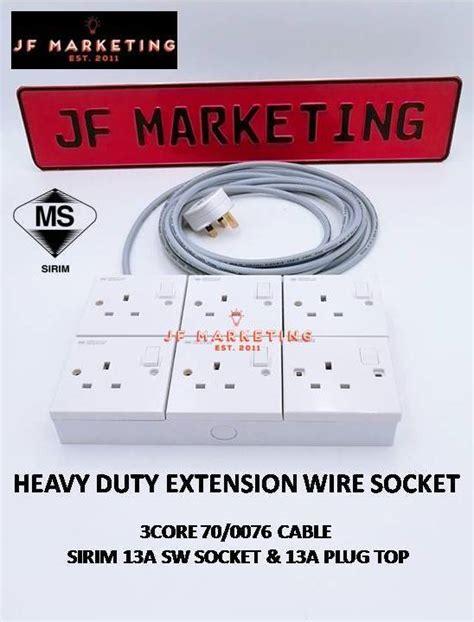 WAY WAY WAY GANG EXTENSION WIRE SOCKET HEAVY DUTY C W FULL COPPER WIRE EXTENSION PLUG
