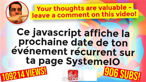 Ce Javascript Affiche La Prochaine Date De Ton événement Récurrent Sur
