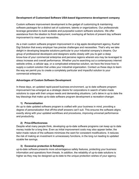 Ppt Development Of Customized Software Usa Based Bigcommerce