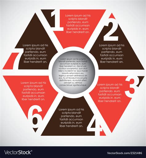 Numbering In Polygon Color Step Royalty Free Vector Image