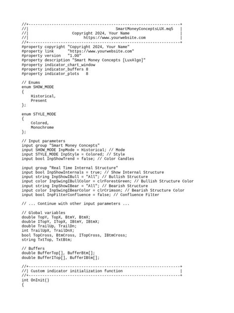 Smart Money Concepts Mql5 Pdf Programming Paradigms Computer Science