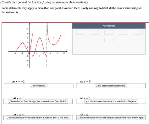 solved classify each point of the function f using the