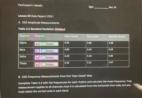 Solved Participants Details Age Sex M Lesson 03 Data
