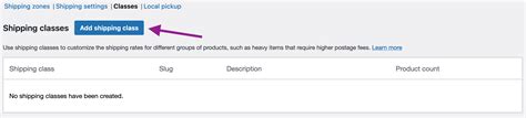Product Shipping Classes Documentation Woocommerce
