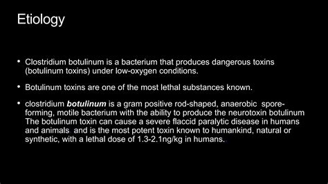 Botulism And Tetanus Vaccination Program Pptx