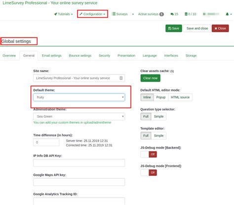 Themes Limesurvey Manual