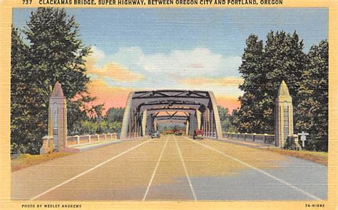 Clackamas Bridge Super Highway Between Oregon City And Portland