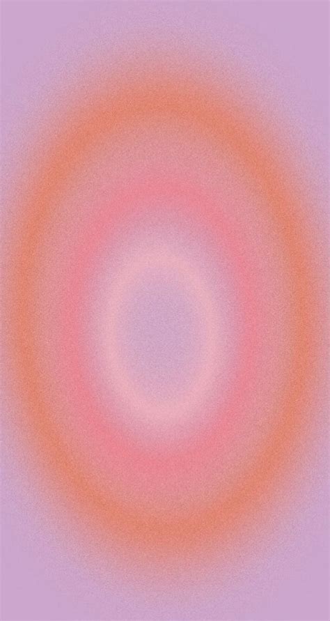 An Orange And Pink Circular Pattern On A Light Purple Background With