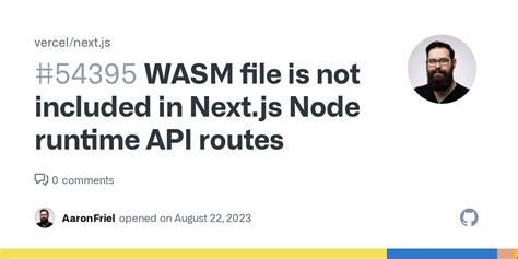 wasm file is not included in next js node runtime api routes · issue