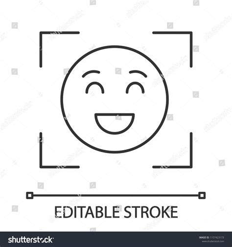 Facial Recognition Linear Icon Face Scan Stock Vector Royalty Free 1157423173 Shutterstock