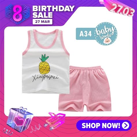 ชุดเสื้อผ้าเด็ก ชุดนอนเด็ก เสื้อแขนสั้น กางเกงขาสั้น ไซส์80 120cm 9