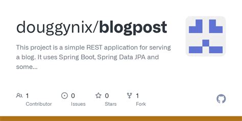 GitHub Douggynix Blogpost This Project Is A Simple REST Application For Serving A Blog It