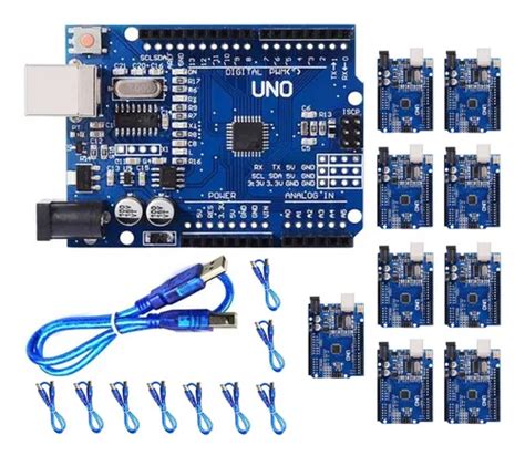 10x placa compatível arduino uno r3 smd com cabo e 10 case frete grátis