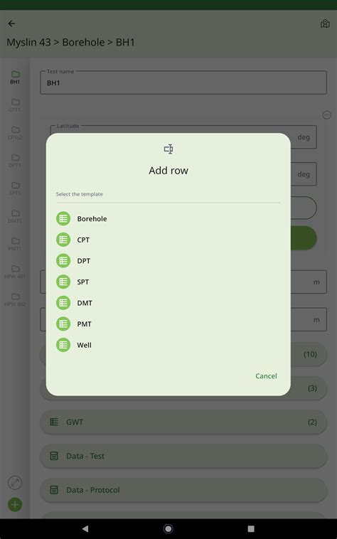 Field Tests Entered Data Online Help GEO5