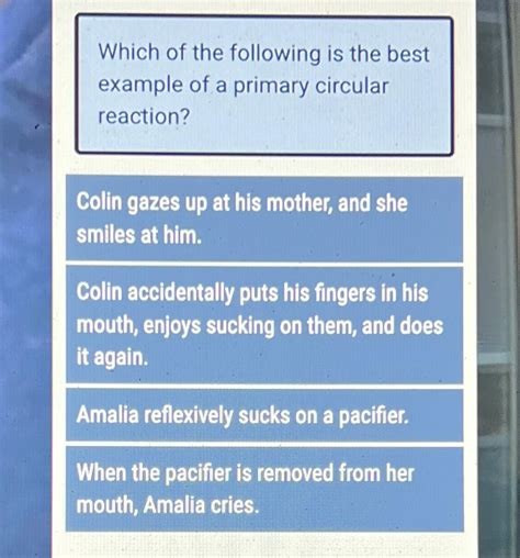 Solved Which Of The Following Is The Best Example Of A