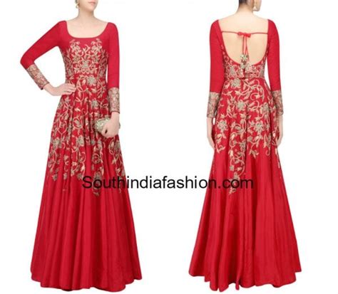 Designer Long Gowns By Architha Narayanam South India Fashion
