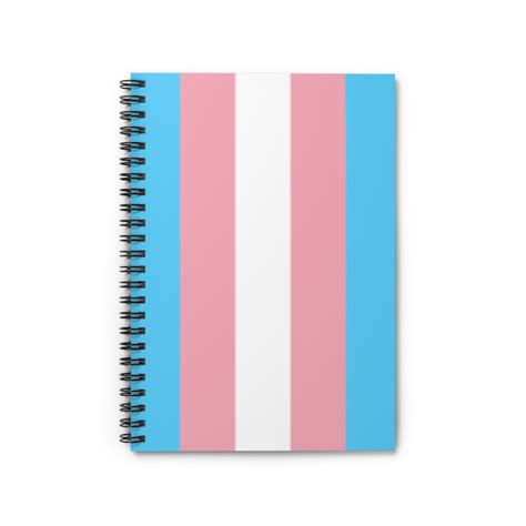 Trans Pride Flag Notebook Pride Month Pride Collection LGBT Gift Trans Pride Spiral Notebook Etsy