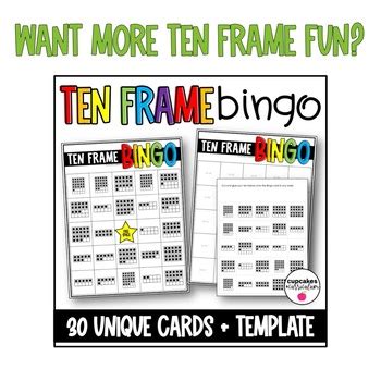 FREE Ten Frame Flashcards By Cupcakes N Curriculum TPT