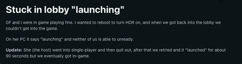 redfall stuck in launching lobby issue is there any fix yet