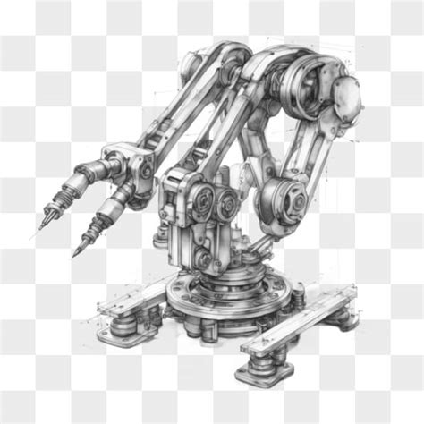 Download Industrial Robotic Arm Sketch Sketches Online Creative Fabrica