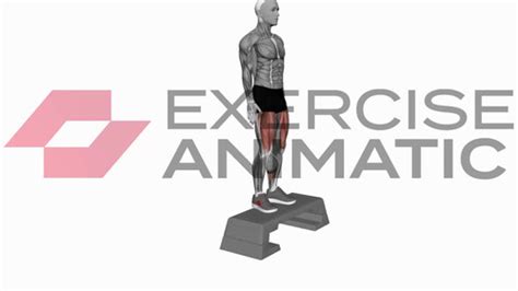 Bodyweight Step Up On Step Box Exercise Animatic