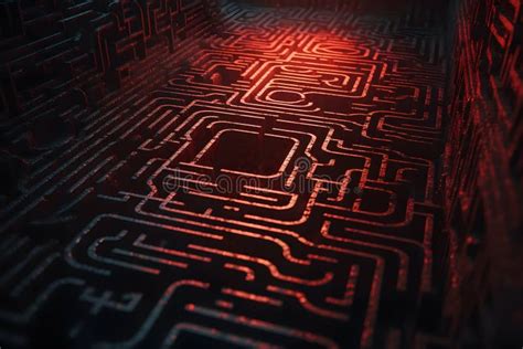 Scorched Maze Concept Neural Network Ai Generated Stock Illustration