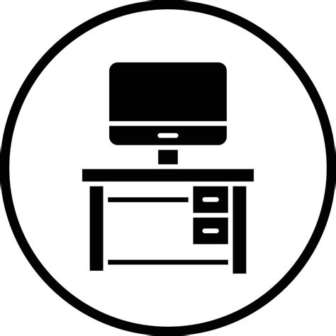 Computer Table Vector Icon Design 22797203 Vector Art At Vecteezy