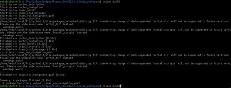 colcon build of ros2 workspace results in stderr isaac ros navigation