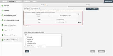 Create Rules To Map Mailing Lists In Hire2retire Integration