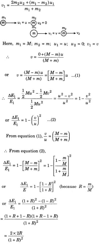 a particle of mass m moving with velocity u does head on elastic