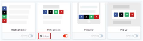 how to set up inline content share buttons hubbub