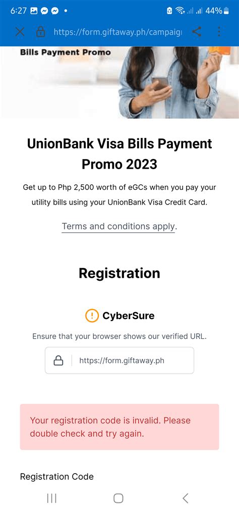 Invalid Code For Ub Visa Promo Rphcreditcards