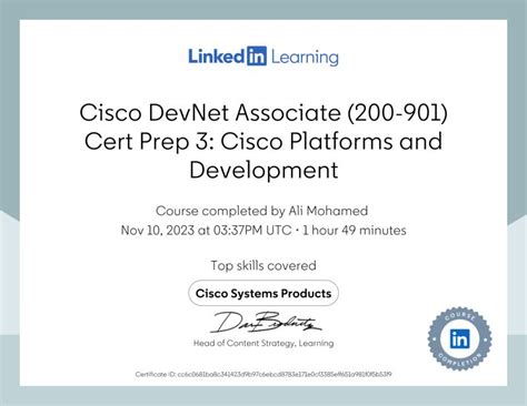 Ali Mohamed On Linkedin Certificate Of Completion