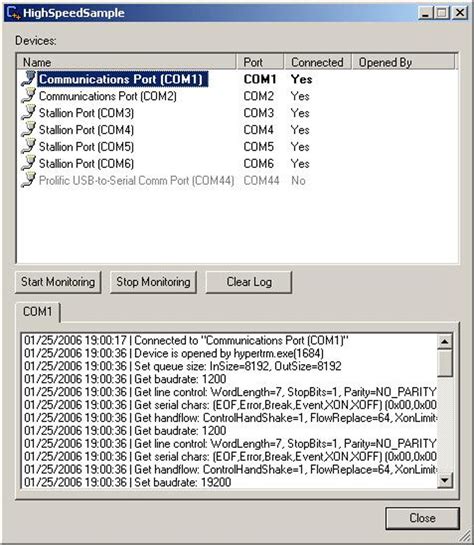 Serial Port Monitoring Control Download Serial Port Monitoring Control Download