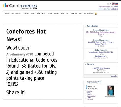Arpit Jatav On Linkedin Codingjourney Codeforces Excitedforwhatsnext