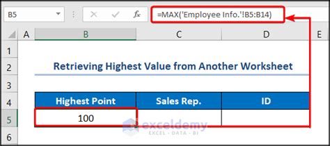 Return The Highest Value Using Vlookup Function In Excel