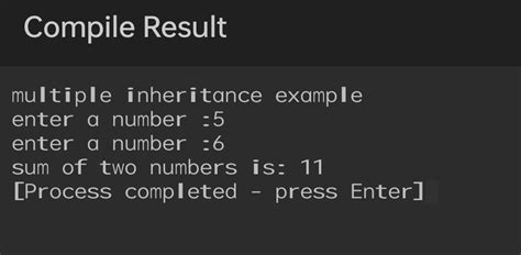 Write A Program For Multiple Inheritance In C