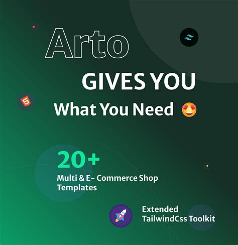 arto tailwind css nft html landing page template