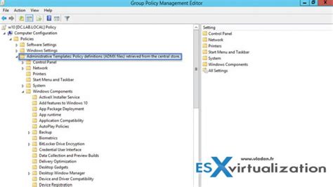 How To Import Windows 10 ADMX Into Windows Server 2012 R2 Domain