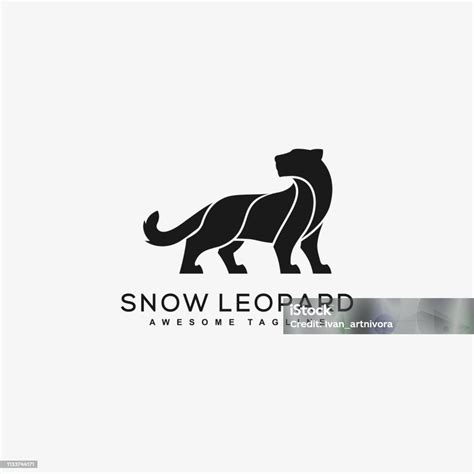 추상 스노우 레오 파 드 블랙 디자인 일러스트 벡터 템플릿 퓨마에 대한 스톡 벡터 아트 및 기타 이미지 퓨마 표범 벡터 Istock