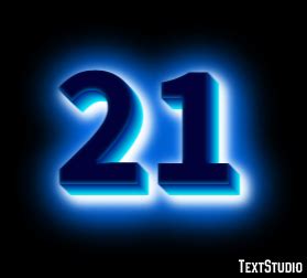 Number 21 Blue