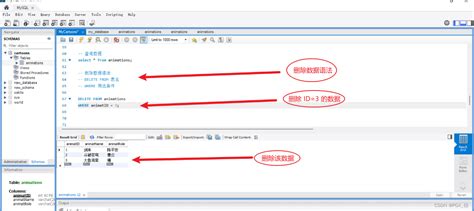 Mysql Workbench 使用mysql语法“更新数据以及删除数据”workbench出现参数怎么删除 Csdn博客