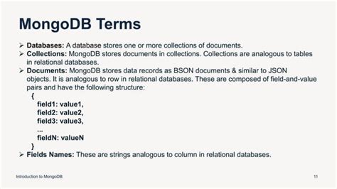 Introduction To MongoDB Pptx Databases Computer Software And Applications
