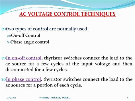 UNIT AC VOLTAGE CONTROLLERS Power Electronics