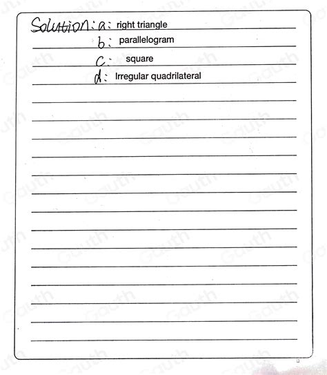 Solved Write Down The Name Of Each Of These Shapes A B C D
