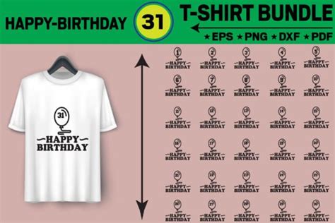 Happy Birthday T Shirt Design Bundle Graphic By Sgtee · Creative Fabrica