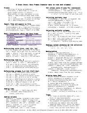 05 Basic Data Frame Cheat Sheet Pdf R Cheat Sheet Data Frames Tabular Data In Rows And