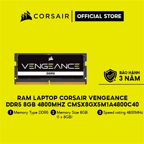 Ram Corsair Cho Laptop Ddr5 4800mhz 5600mhz 8gb 16gb 32gb Sodimm