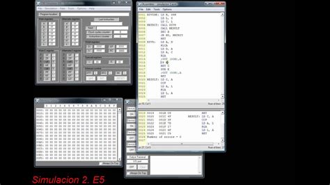 Código En Lenguaje Ensamblador Simulación Con El Z80 Simulator Ide Youtube