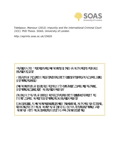 The Definition Of Impunity Impunity And The International Criminal